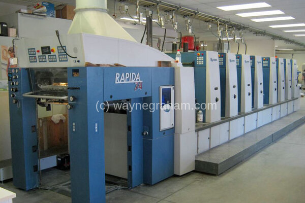 Used KBA Rapida 74-8 Eight Colour Printing Press For Sale